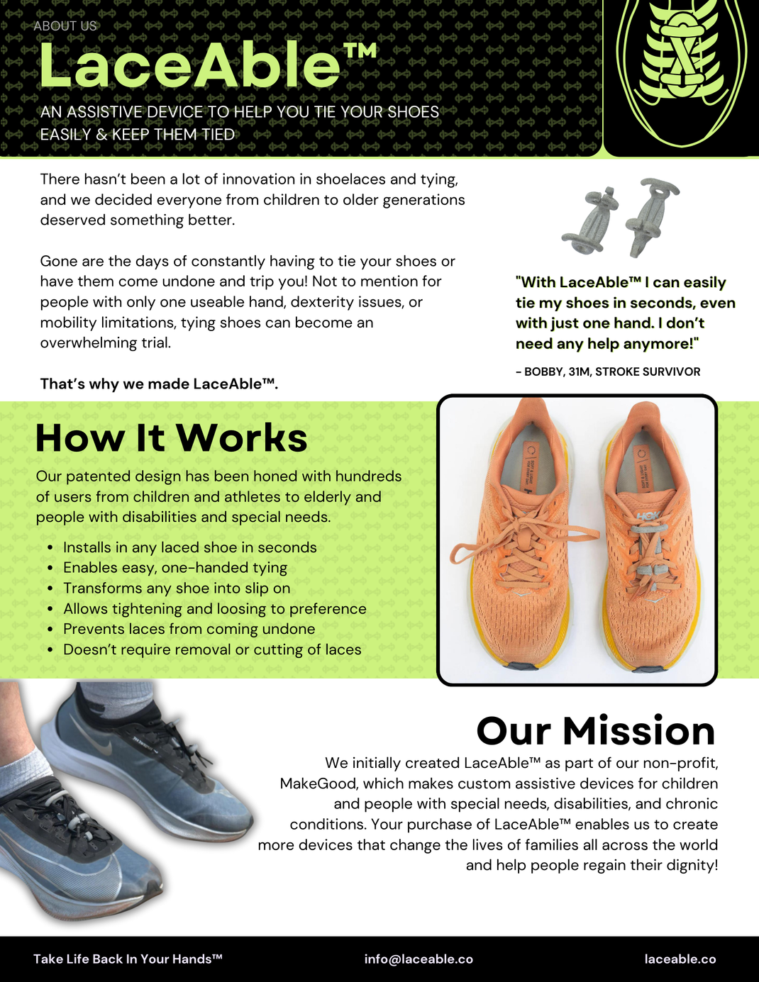 TIE EASY. LIVE FREELY. – LaceAble